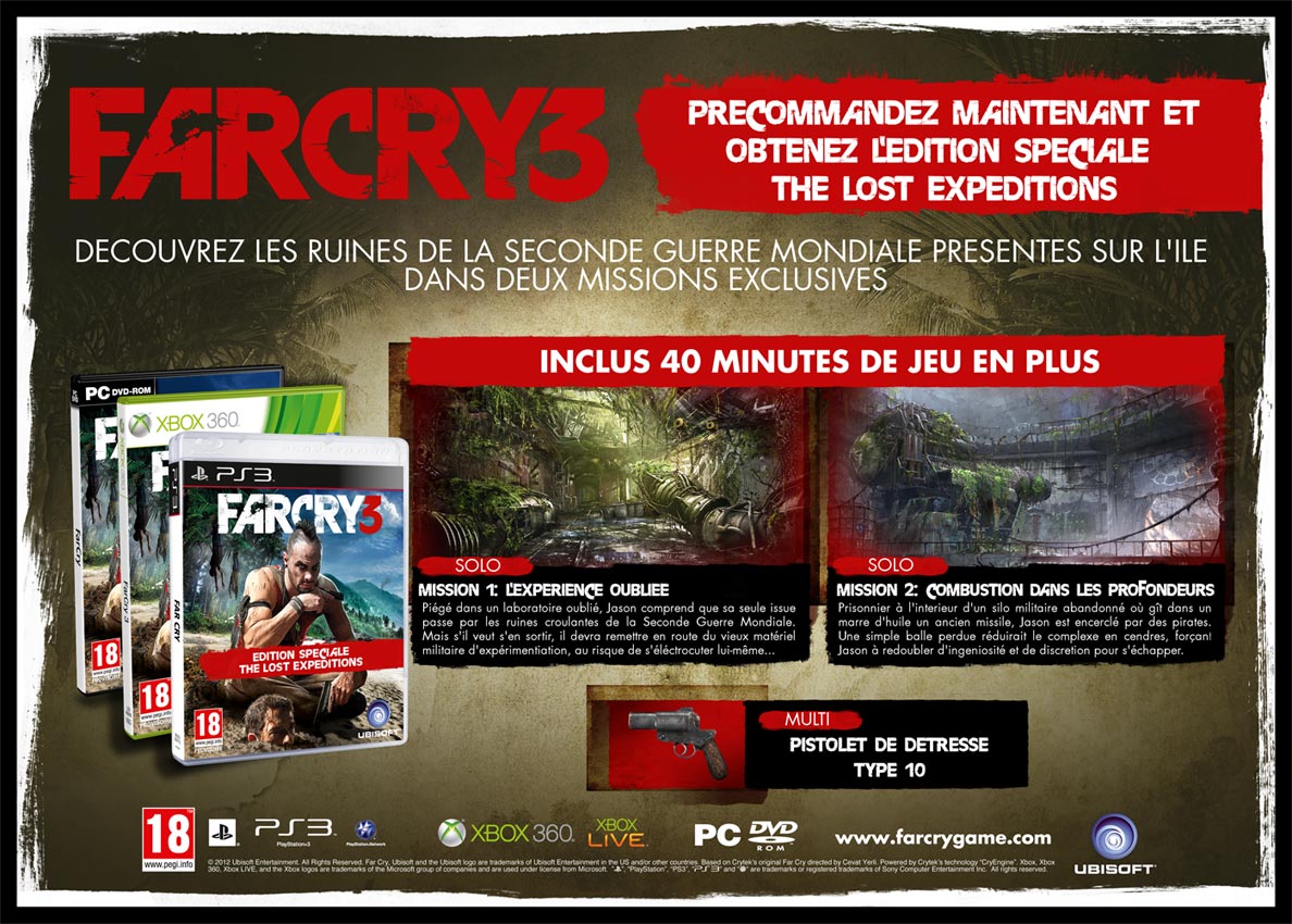 PC Logitheque Far Cry 3 édition spéciale The Lost Expeditions | Darty