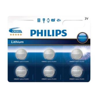 Batterie Philips Minicells CR2036 - Li x 6 - Piles | Cadeaux Noël fnac ...