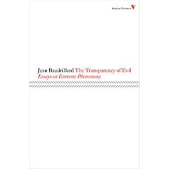The Transparency of Evil - broché - Jean Baudrillard - Achat Livre ou ...
