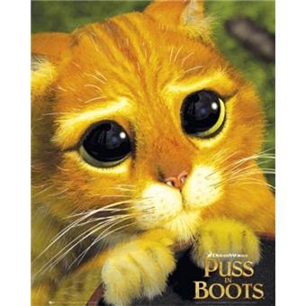 Le Chat Botté Mini Poster - Yeux De Chat (50x40 cm), Poster/affiche ...