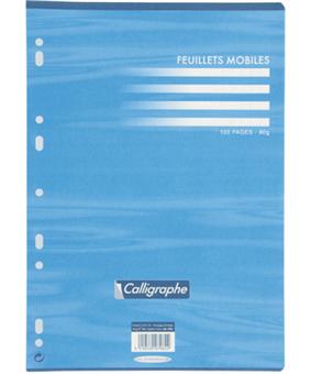 Clairefontaine - Feuille Mobile Bleu A4 Seyes 80g - Sachet De 50 ...