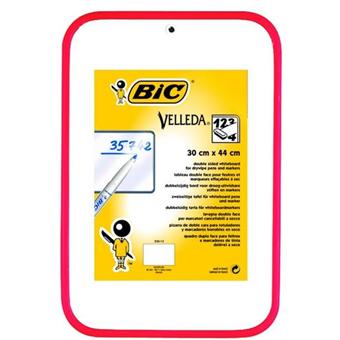 Tableau Blanc Velleda Bic double-face unie - 44 x 30 cm Rouge Rouge ...