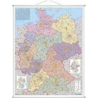 Postleitzahlen-Karte Deutschland 1 : 1 000 000. Wandkarte Kleinformat ...