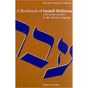 A Textbook of Israeli Hebrew - broché - Achat Livre | fnac