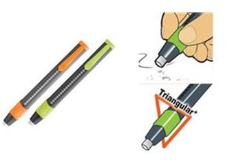 MAPED - Crayon effaceur circulaire, Soft-Grip,trié par couleurforme ...