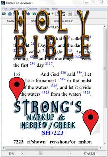 Holy Bible (KJV) with Strong's Markup and Hebrew/Greek Dictionaries ...