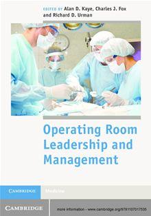 Operating Room Leadership and Management - ebook (ePub) - Charles Fox ...