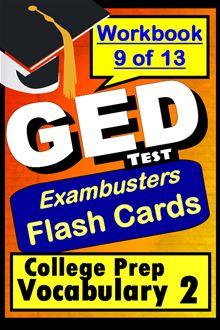 GED Test Prep College Prep Vocabulary 2 Review-Exambusters Flash Cards ...