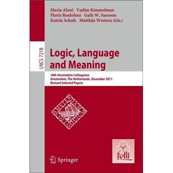 Logic, language and meaning - Poche - Collectif - Achat Livre | fnac
