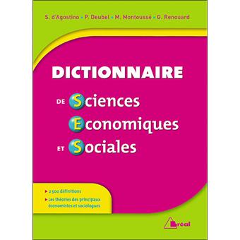 Dictionnaire de sciences économiques et sociales Tome 1 - broché ...