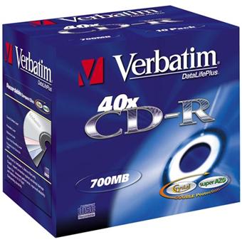 Verbatim CD-R DataLifePlus 80 min x 10 - CD vierge - Achat & prix | fnac