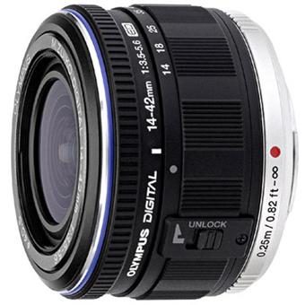 Olympus M. Zuiko Digital ED 14 - 42 mm f/3.5 - 5.6 Noir, dédié boîtier hybride micro 4:3 - Zoom ...