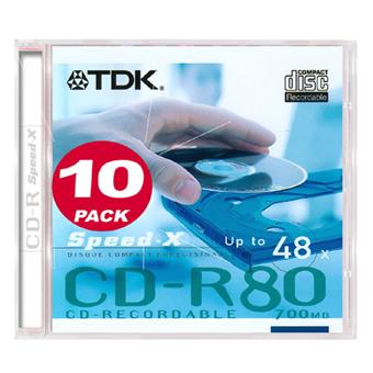 TDK CD-R 80 min x 10 - CD vierge - Achat & prix | fnac