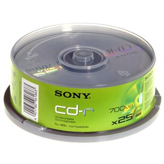 Sony CD-R 80 min x 25 - CD vierge - Achat & prix | fnac