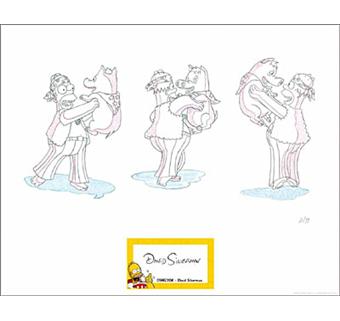 Les Simpson - Tirage d'art encadré - signé et numéroté - Tirage d'art ...