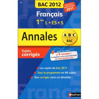 Annales bac 2012 francais 1ere Edition 2012 - broché - Anne Cassou ...