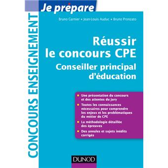 Réussir le concours de CPE - broché - Bruno Garnier, Jean-Louis Auduc ...
