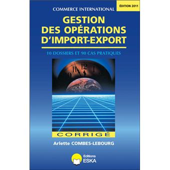 gestion des opérations import export livre