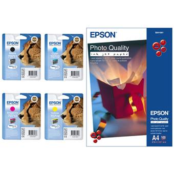 Lot de 4 cartouches Epson Série T071 (Noire, Cyan, Magenta, Jaune ...