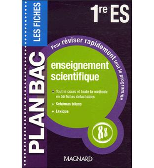 Plan Bac fiches Enseignement scientifique 1ère ES - broché - Collectif ...