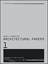 Architectural papers Tome 1 Object laboratory - broché - Collectif ...