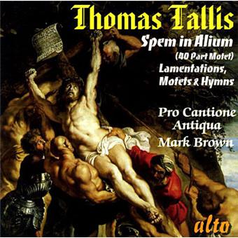 Spem in alium - Lamentations motets hymns - Thomas Tallis - CD album ...