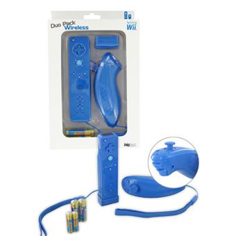 Wiimote + Nunchuk bluetooth bleus pour Wii - Manette - Achat & prix | fnac