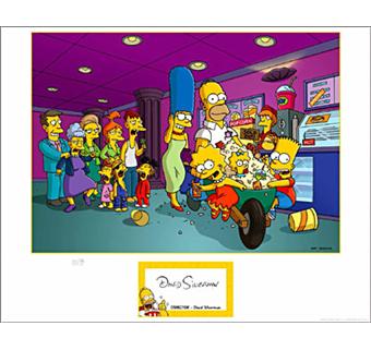 Les Simpson - Tirage d'art encadré - signé et numéroté - Tirage d'art ...
