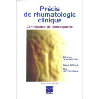 Précis de rhumatologie clinique Contribution de l'homéopathie - broché ...