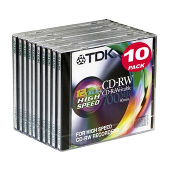 TDK CD-RW 80 min x 10 - CD vierge - Achat & prix | fnac