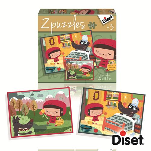 Diset Puzzle Contes Chaperon Rouge 2 x 20 pièces - Puzzle - Achat ...