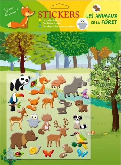 Les animaux de la forêt Stickers mousses avec poster - broché ...