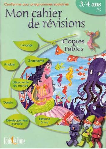 Cahier de révision contes et fables, 3-4 ans - broché - Collectif ...