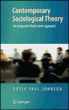 Contemporary sociological theory - relié - D. Paul Johnson - Achat ...