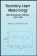 Boundary-layer meteorology - 25th anniversary volume, 1970-1 - relié ...