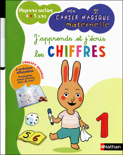 Mon cahier magique maternelle - j'apprends et j'ecris les chiffres - moyenne section 4/5 ans ...