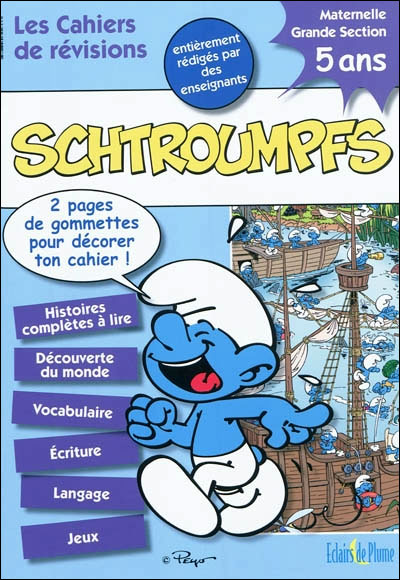 Les Schtroumpfs - Livre avec gommettes - Cahier de révision Schtroumpfs ...