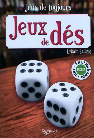 Coffret jeux de dés Coffret avec 5 dés à jouer et 1 livre - Coffret ...