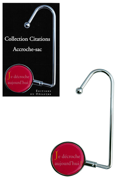 Accroche sac métal fuschia - Citation Je décroche Métal H6 L9.5cm ...