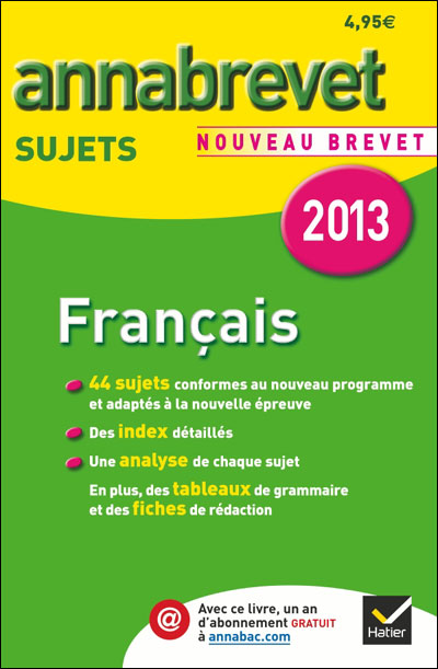 Annales Annabrevet Sujets Français toutes séries Edition 2013 - broché ...
