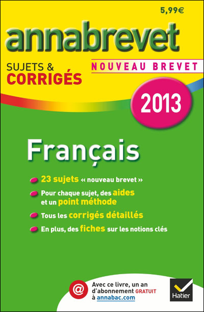 Annales Annabrevet Sujets et Corrigés Français - broché - Collectif ...