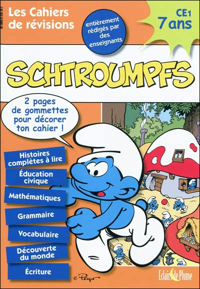 Les Schtroumpfs - Livre avec gommettes - Cahier de révision Schtroumpfs ...