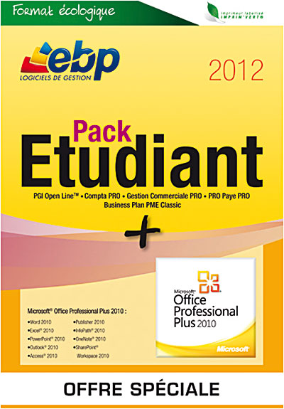 EBP Pack Etudiant 2012 + Microsoft Office Professionnel 2010 - Jeu vidéo - Achat & prix | fnac