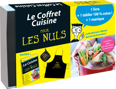 Pour Les Nuls - Coffret avec 1 tablier en coton et 1 manique inclus - Coffret Cuisine Pour les ...