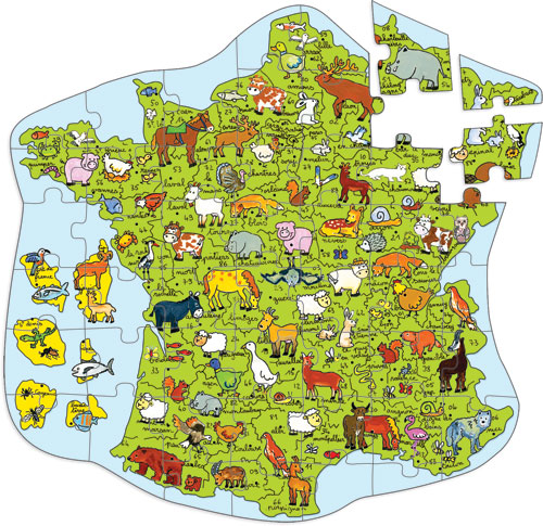 Vilac Puzzle Les Animaux de la France en Valise 72 pièces - Puzzle ...