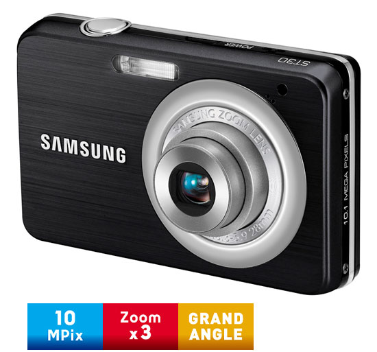 Samsung ST30 Noir + etui chaussette offerte - Appareil photo compact ...