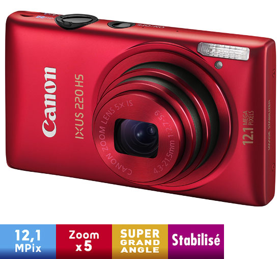 Canon Digital Ixus 220 HS Rouge - Appareil photo compact - Achat & prix ...