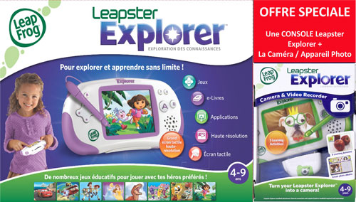 Pack Malin Console Leapster Explorer + Camera Rose - Tablettes ...