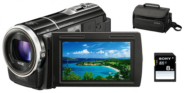 Sony HDR-PJ10 Noir + Fourre-tout LCS-U30 + Carte SDHC 8 Go - Caméscope ...