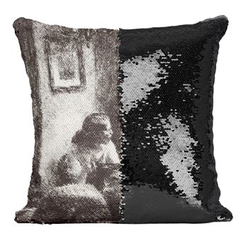 Fabulous Coussin avec Housse Sequin - Paillettes Noir East Side ...